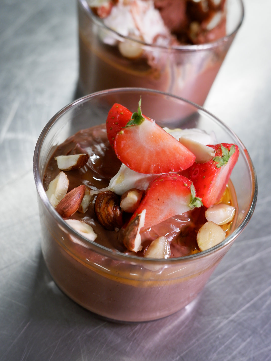 CHOCOLATE CREMATTA® MOUSSE W. BERRYWORLD STRAWBERRIES – JULIENNE BRUNO