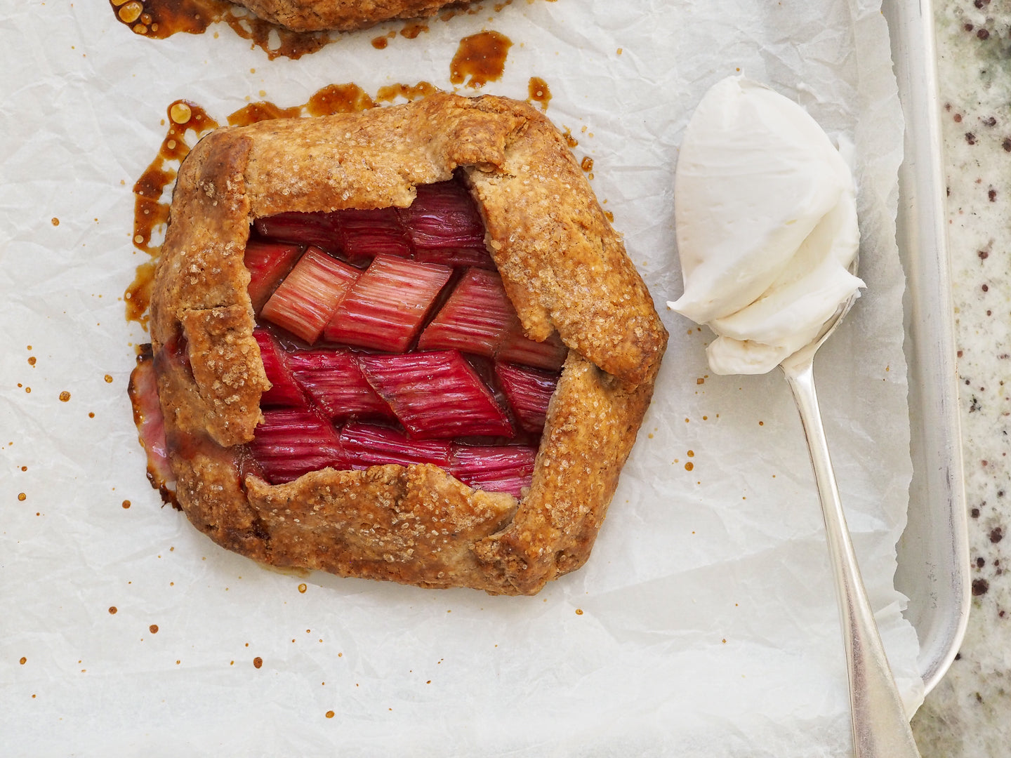 RHUBARB GALETTE W. SWEETENED CREMATTA™ – JULIENNE BRUNO